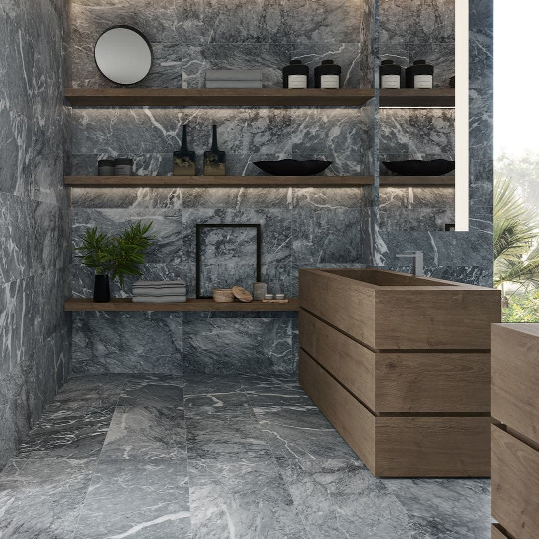 Anatolia Natural Stone 12" x 24" Brushed Marble Tile