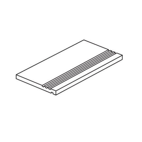 Florida Tile High Ridge 12" x 24" Porcelain Step Tread w/ Grooves & Dr
