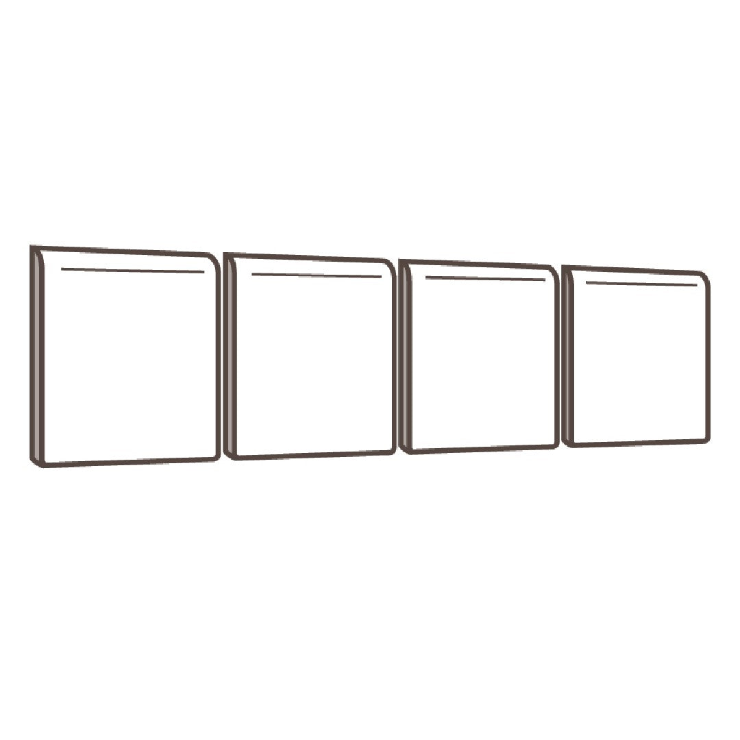 Crossville Color Blox 2.0 - 3" x 12" Unpolished Porcelain 3" Bullnose