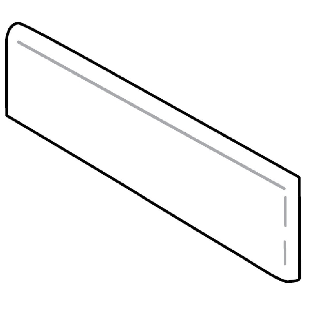 Crossville Color Blox 2.0 - 4" x 12" Unpolished Porcelain Bullnose Rig