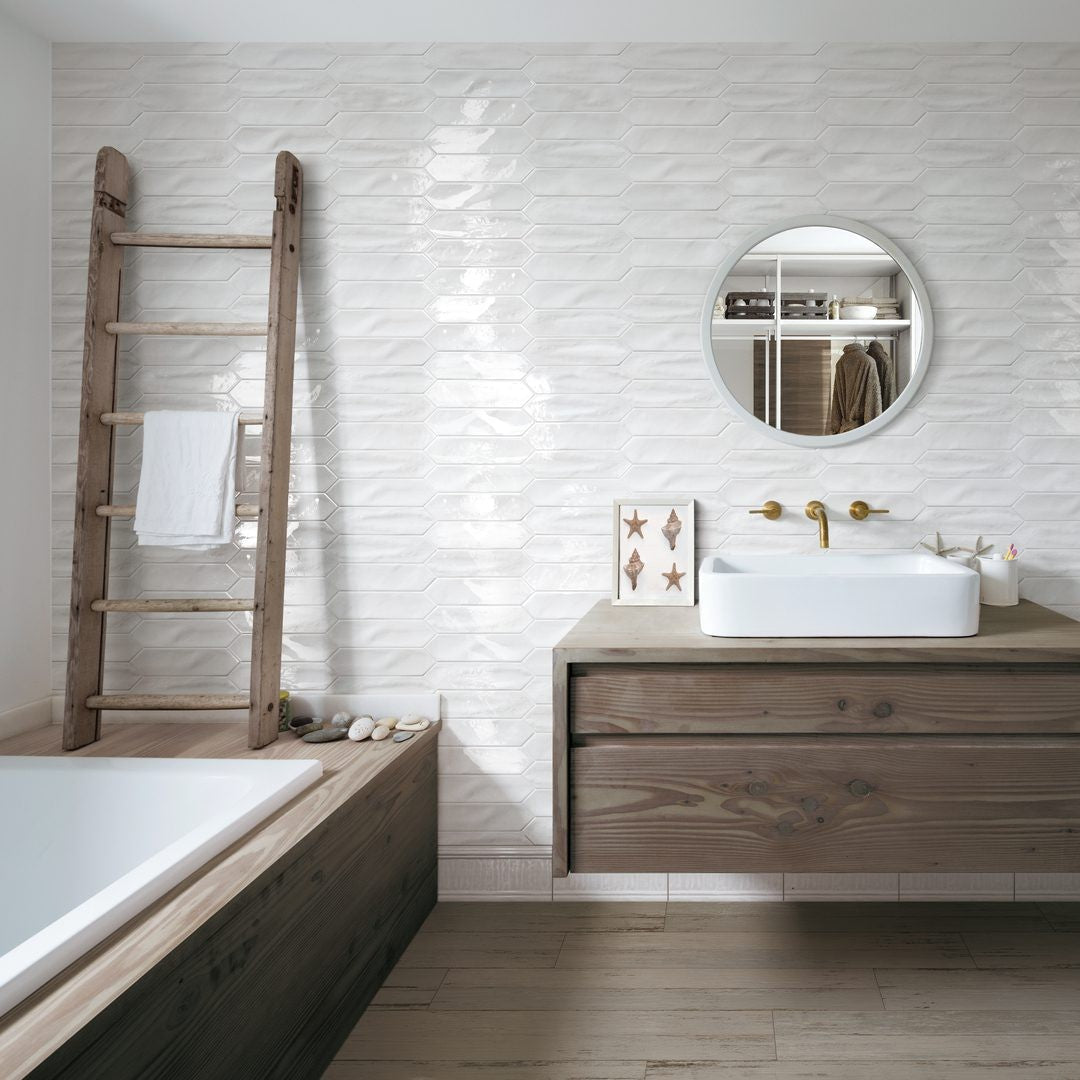 Tesoro Crayons 3" x 12" Pressed Glossy Ceramic Picket Wall Tile