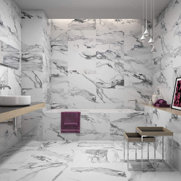 Happy Floors Crash 12" x 24" Rectified Polished Porcelain Tile