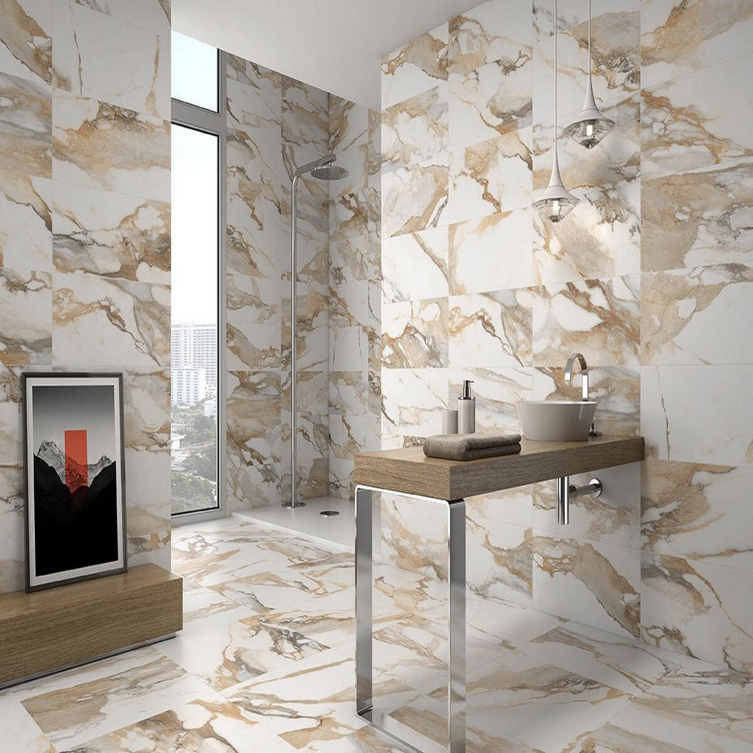 Happy Floors Crash 12" x 36" Rectified Glossy Ceramic Wall Tile (Sale)