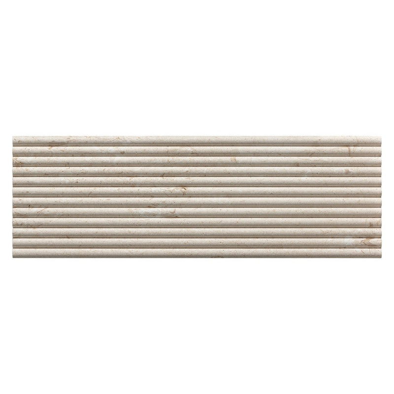 Emser Flutique 12" x 36" Honed Rectified Stone Fluted Limestone Tile