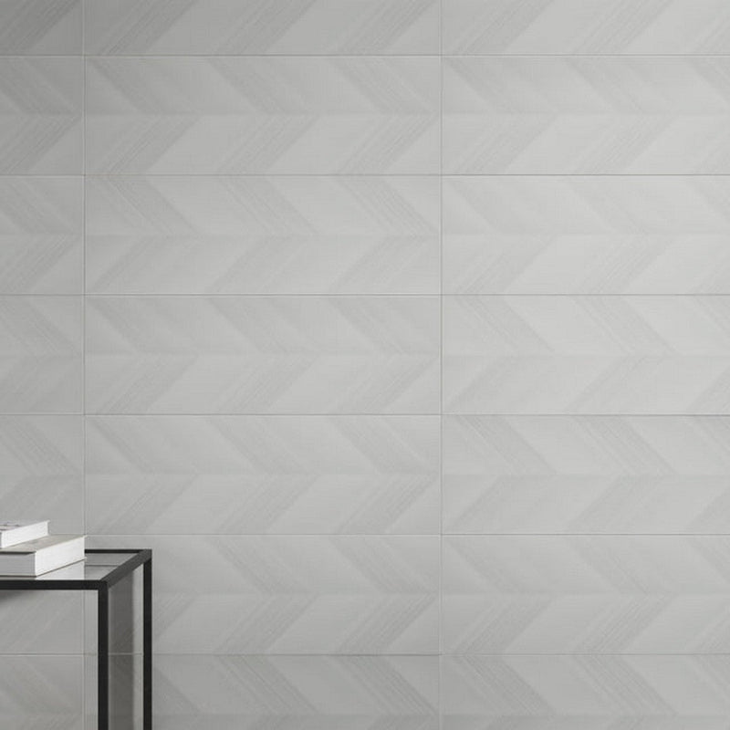 Emser Vertigo 10" x 30" Glazed Ceramic Chevron Wall Tile