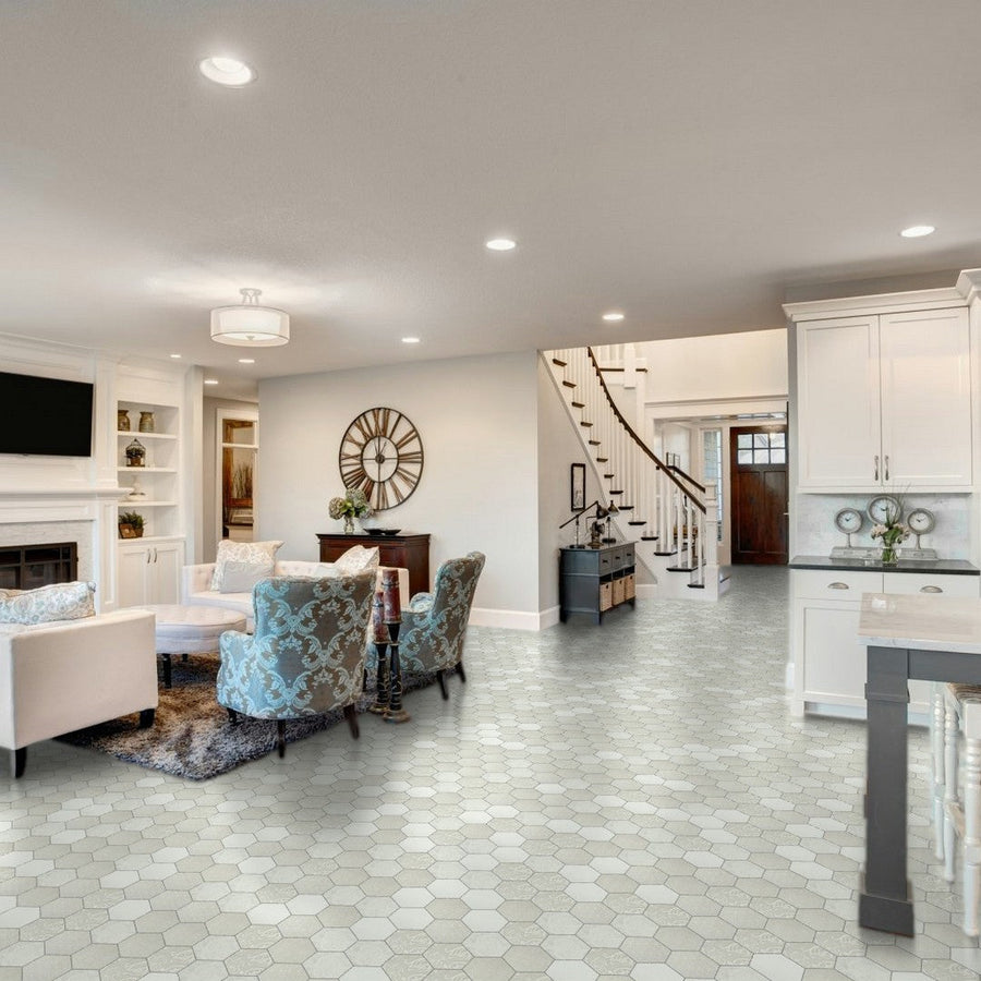 Emser Virtue 18" x 18" Pressed Matte Hexagon Porcelain Tile