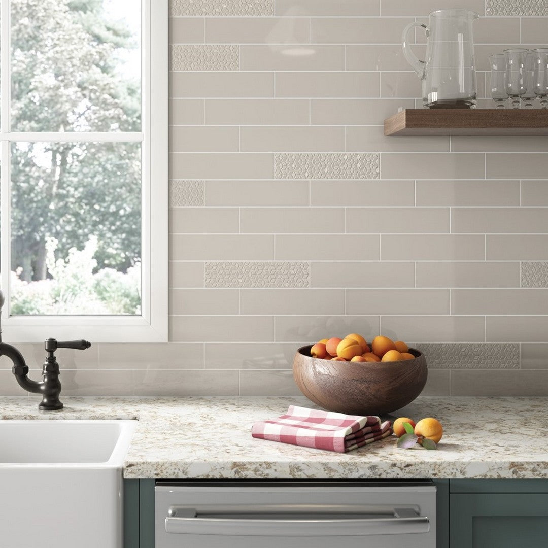 Florida Tile Emotive 3" x 12" Pressed Glossy Ceramic Wall Tile