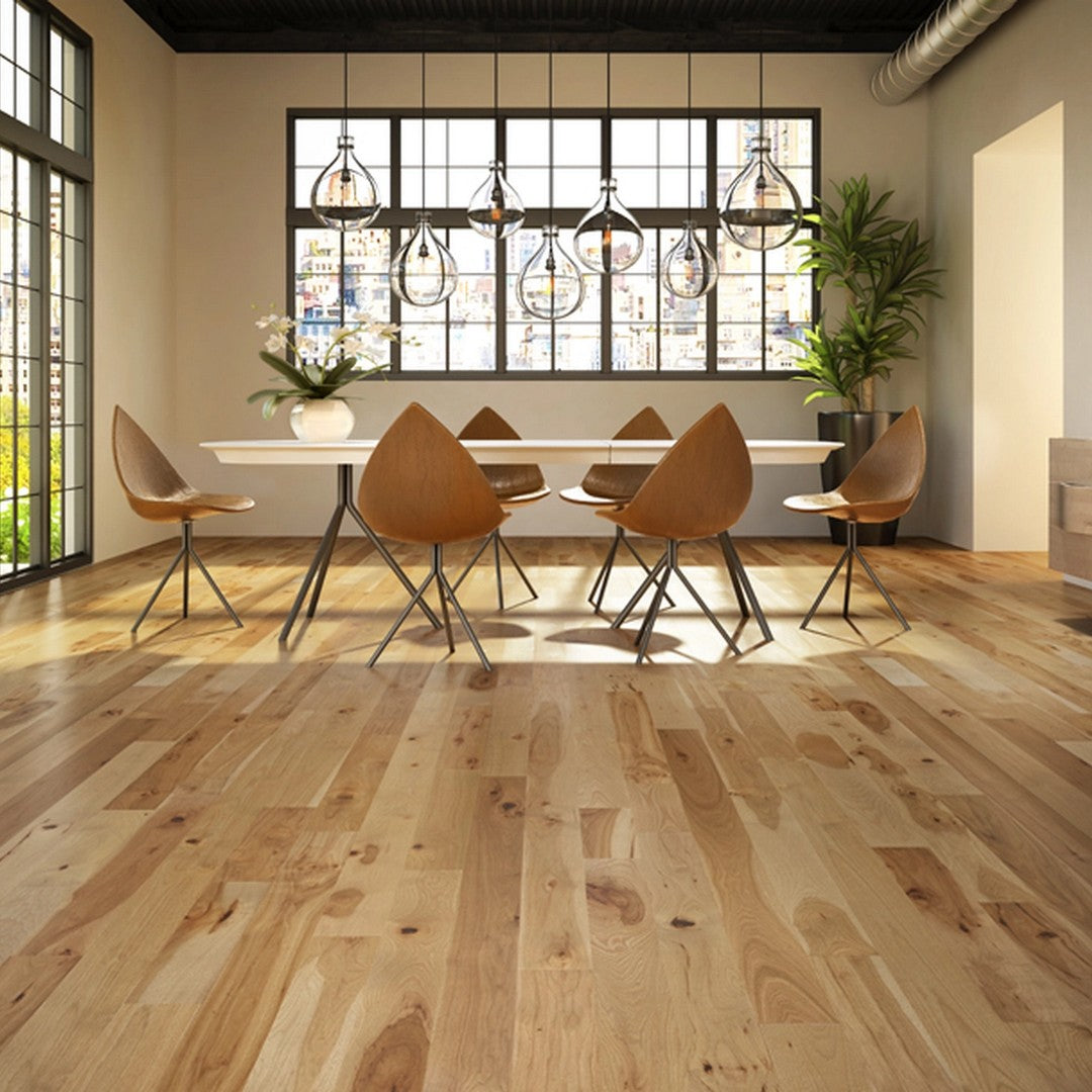 Mercier Elegancia Engineered 5" Authentic Hickory Satin 19mm Hardwood