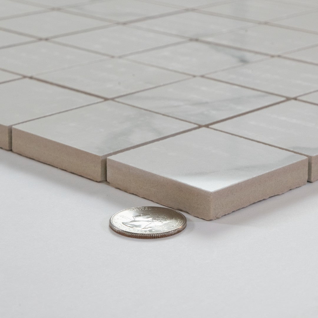 Keystone Marble Statuario 12" x 12" Polished Porcelain Mosaic