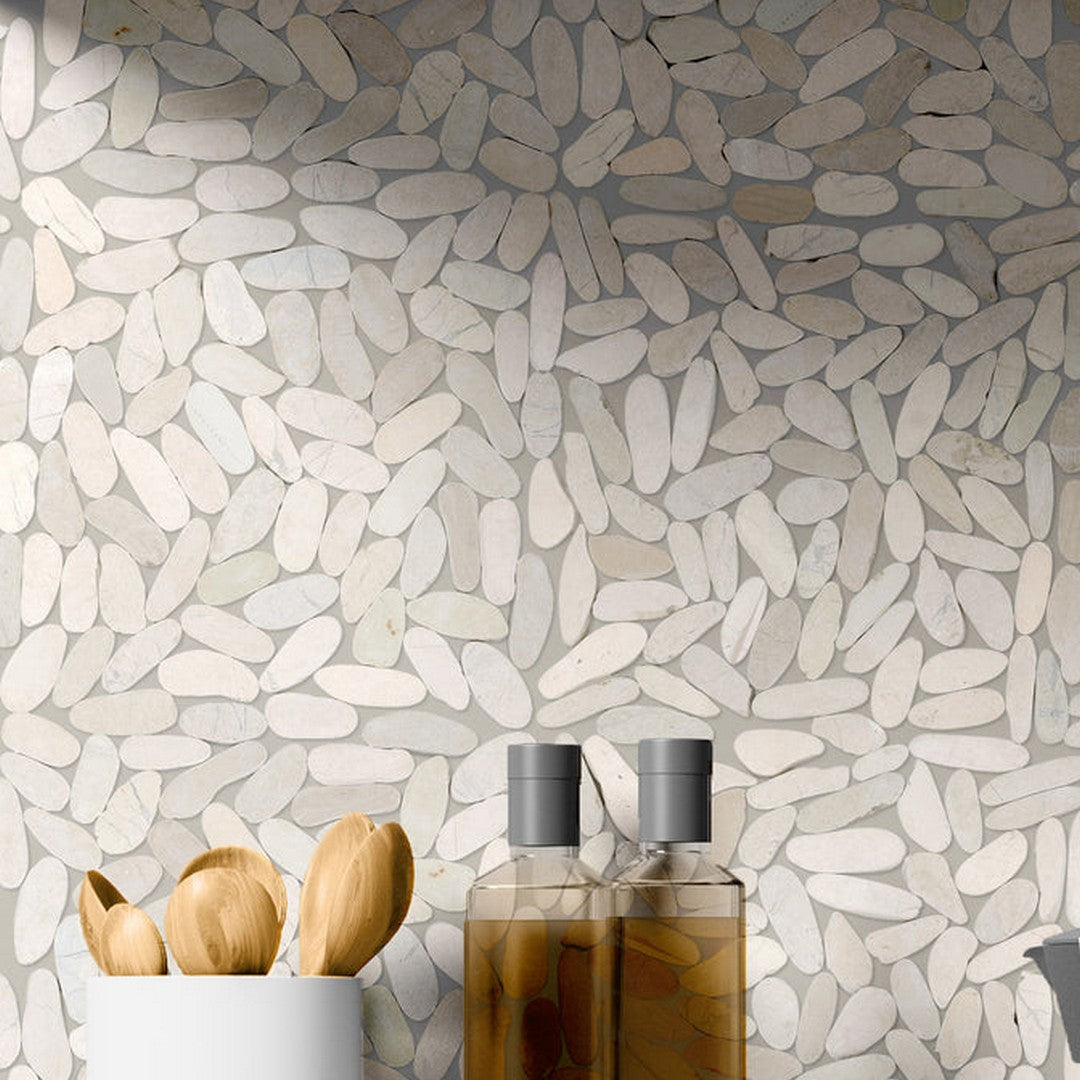 Emser Flat Venetian 12x12 Pebble Stone Mosaic Floor Tile