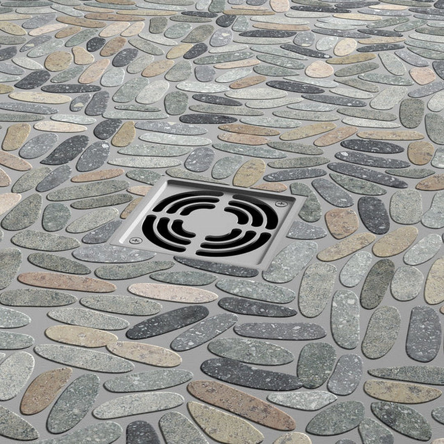 Emser Flat Venetian 12x12 Pebble Stone Mosaic Floor Tile