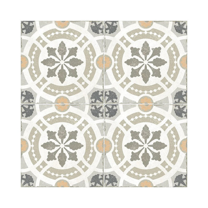 Lungarno Marrakesh 8" x 8" Pressed Matte Porcelain Floor Deco Tile