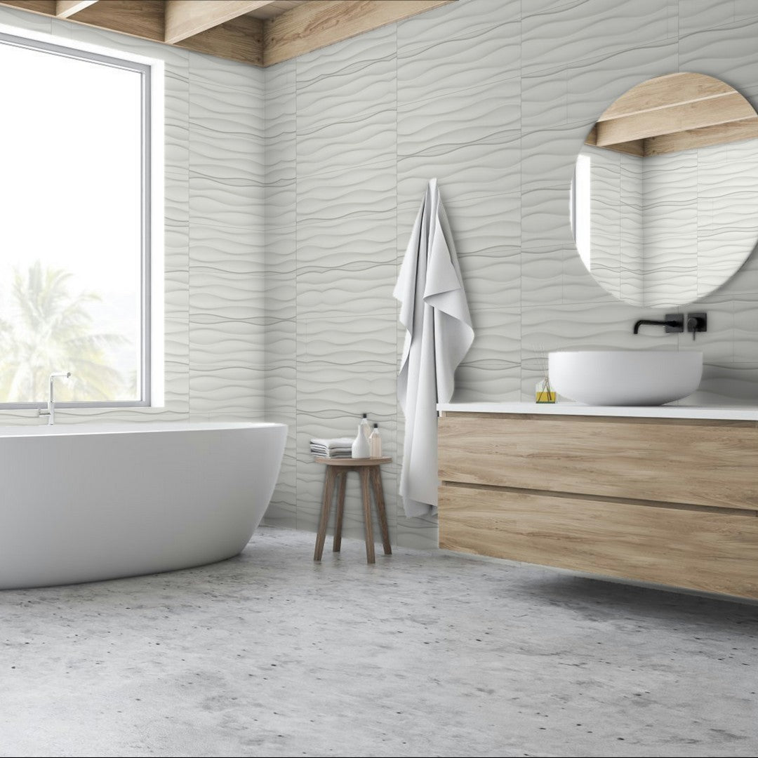 QC Venezia 10" x 30" Glossy Ceramic Vibe Wall Tile