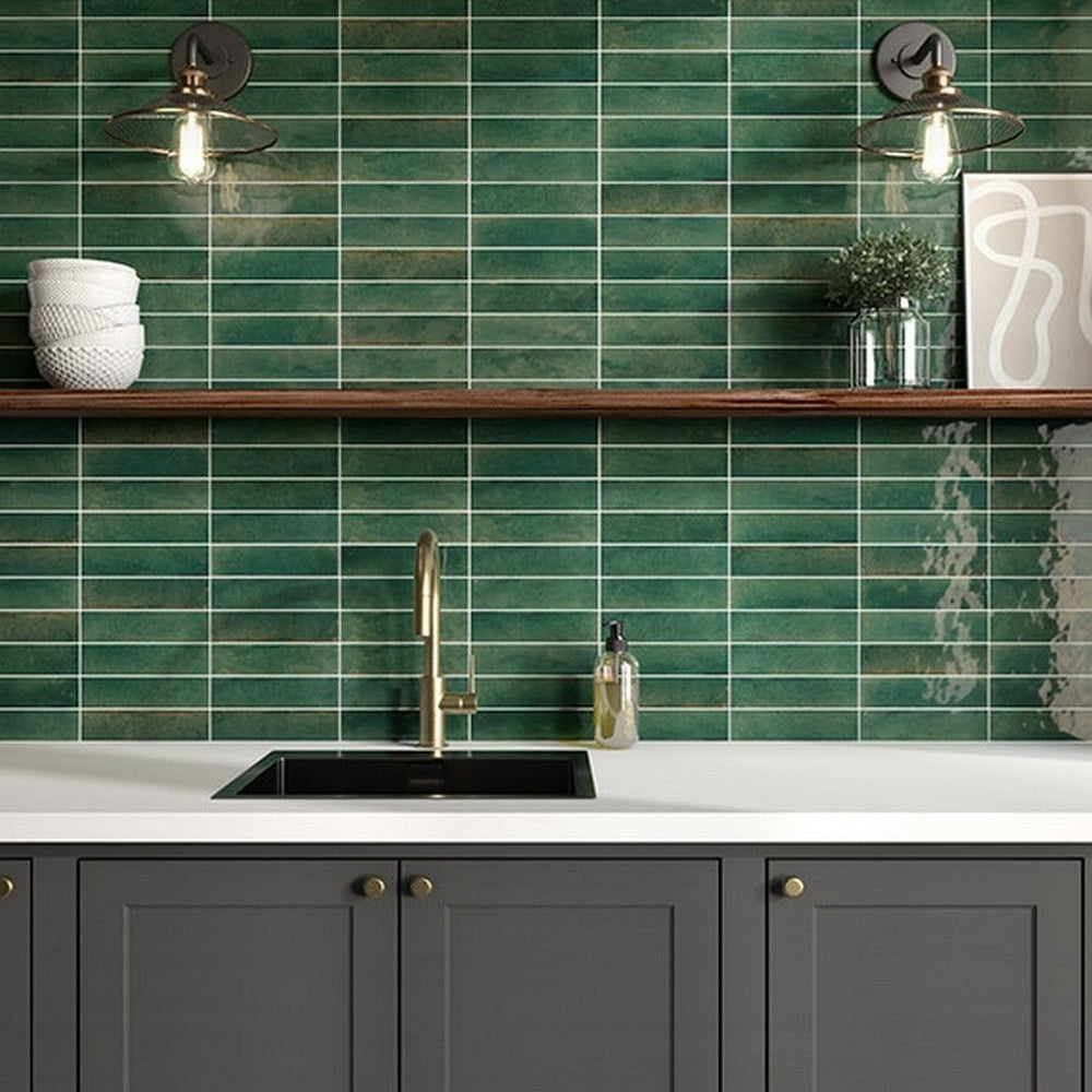 Daltile 2x10 Remedy Porcelain Hand Crafted Wall Tile in Glossy Finish