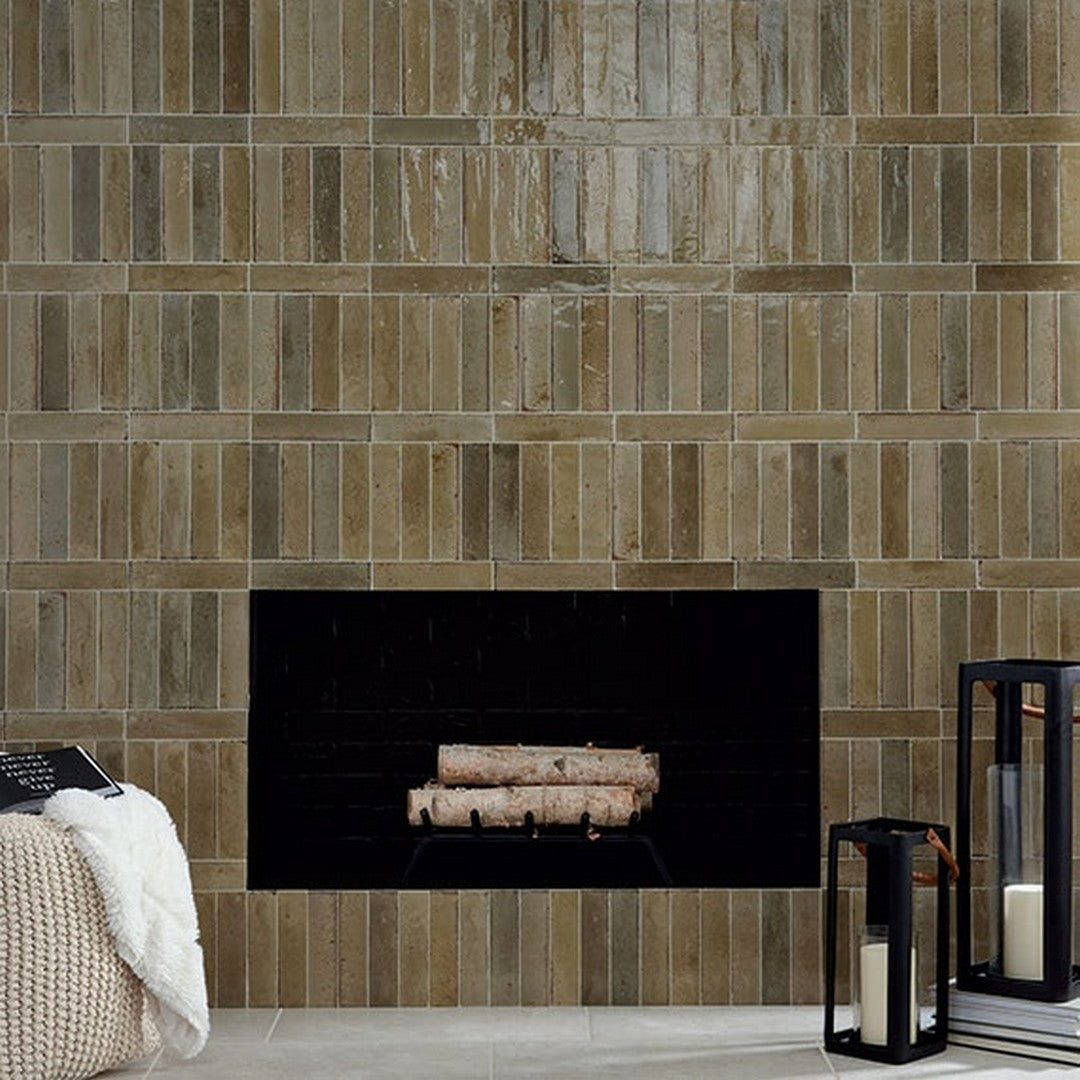 Daltile 2x10 Remedy Porcelain Hand Crafted Wall Tile in Glossy Finish