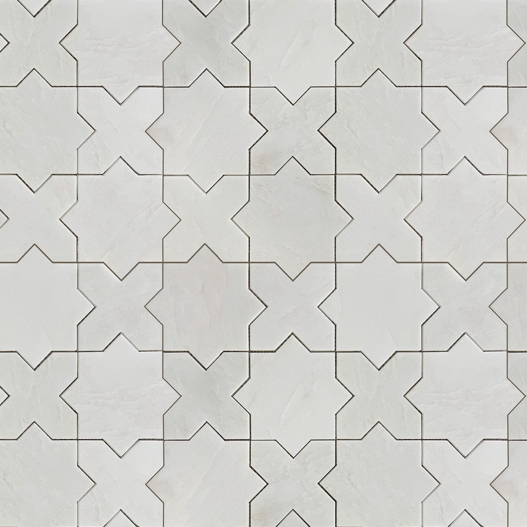 Rickert Star & Cross 11.97" x 11.97" Honed Porcelain Mosaic