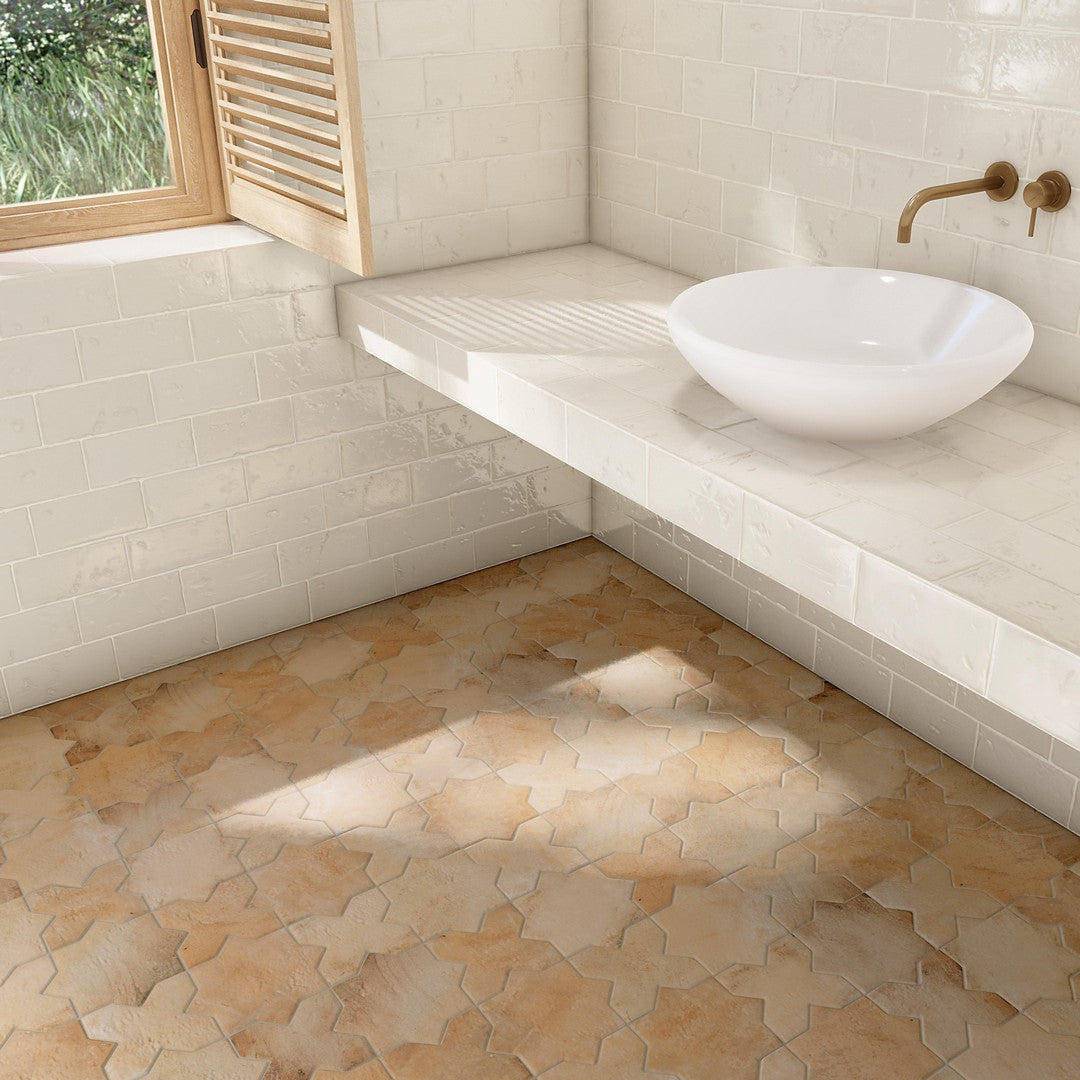 Crossville Valencia 6" x 6" Matte Ceramic Tile (Star & Cross)