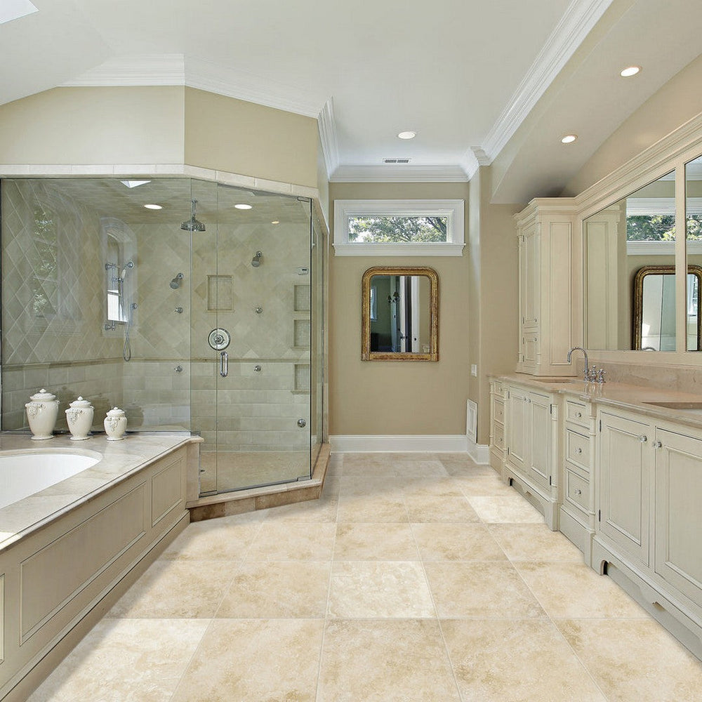 Emser Travertine Crosscut 18" x 18" Honed Travertine Tile